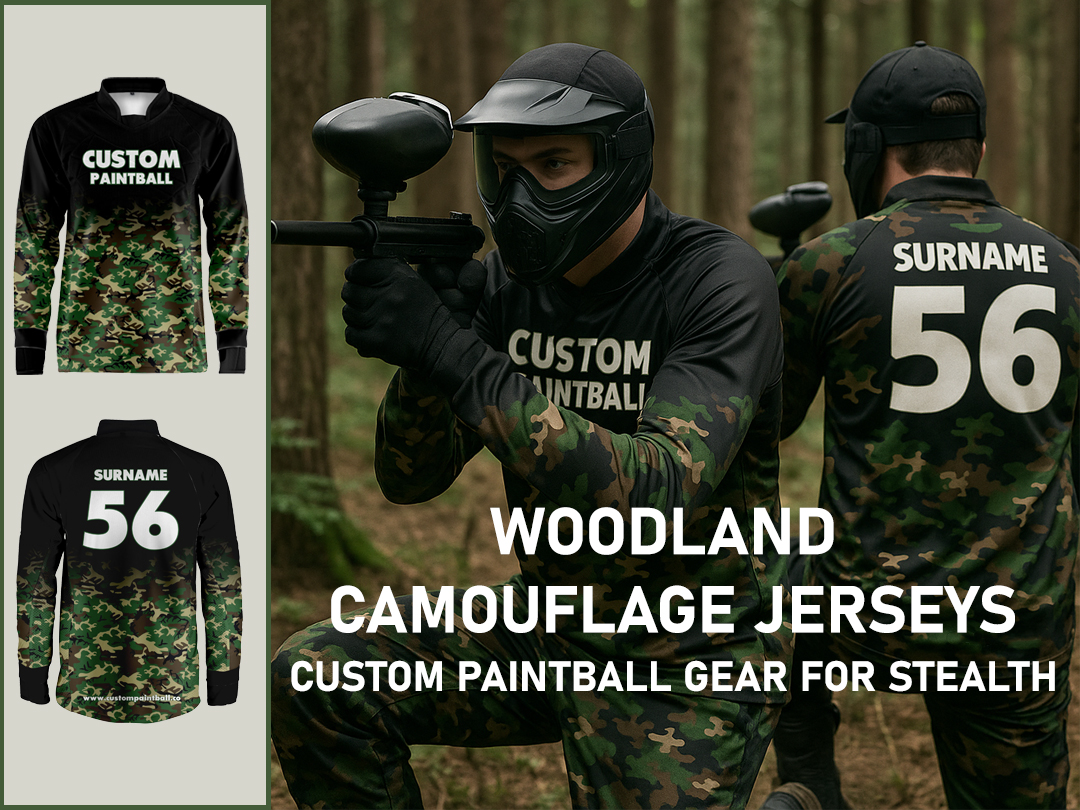 Woodland Camouflage Jerseys | Custom Paintball Gear for Stealth!