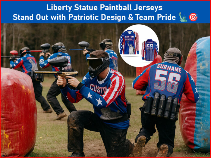 Liberty Statue Paintball Jerseys: Patriotic Design & Team Pride